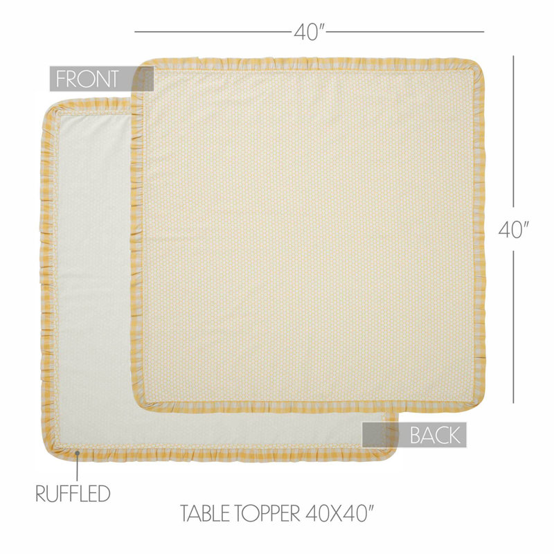 Gracie Oaks Hiromi Square Cotton Table Topper | Wayfair