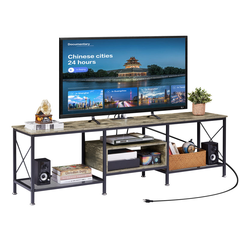 Trent Austin Design® Pridgen TV Stand with Power Outlets, Entertainment ...