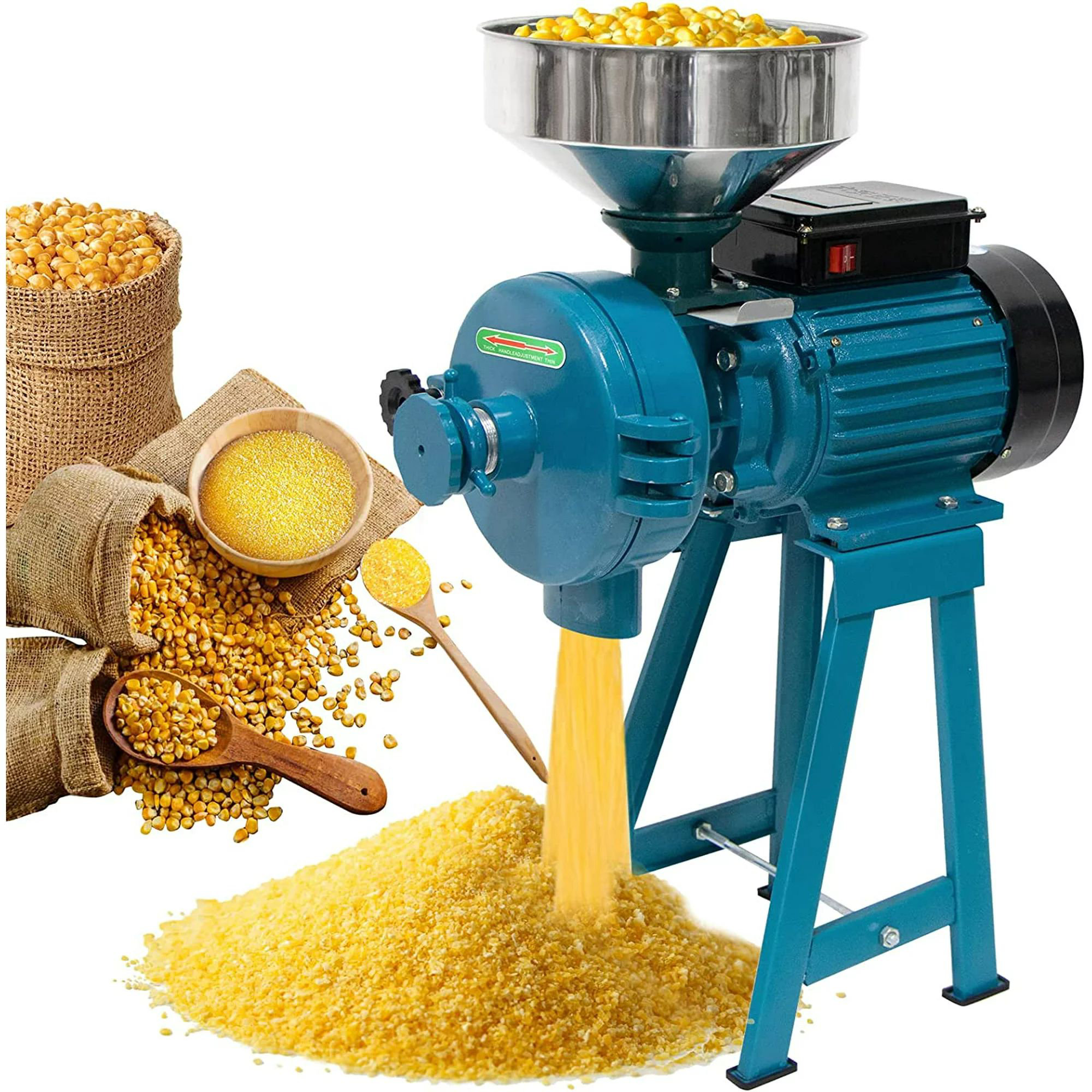 ShangQuan WuLiu Grain Mills, 3000W Wet & Dry Cereals Grinder Electric ...