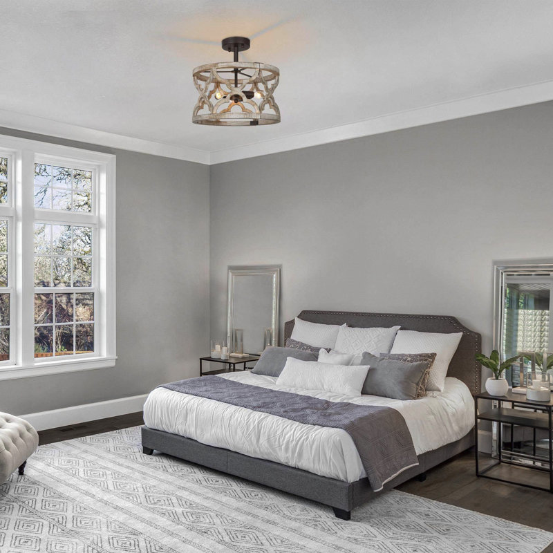 Laurel Foundry Modern Farmhouse® Gatlin 3-Light 14"W Dimmable Drum ...