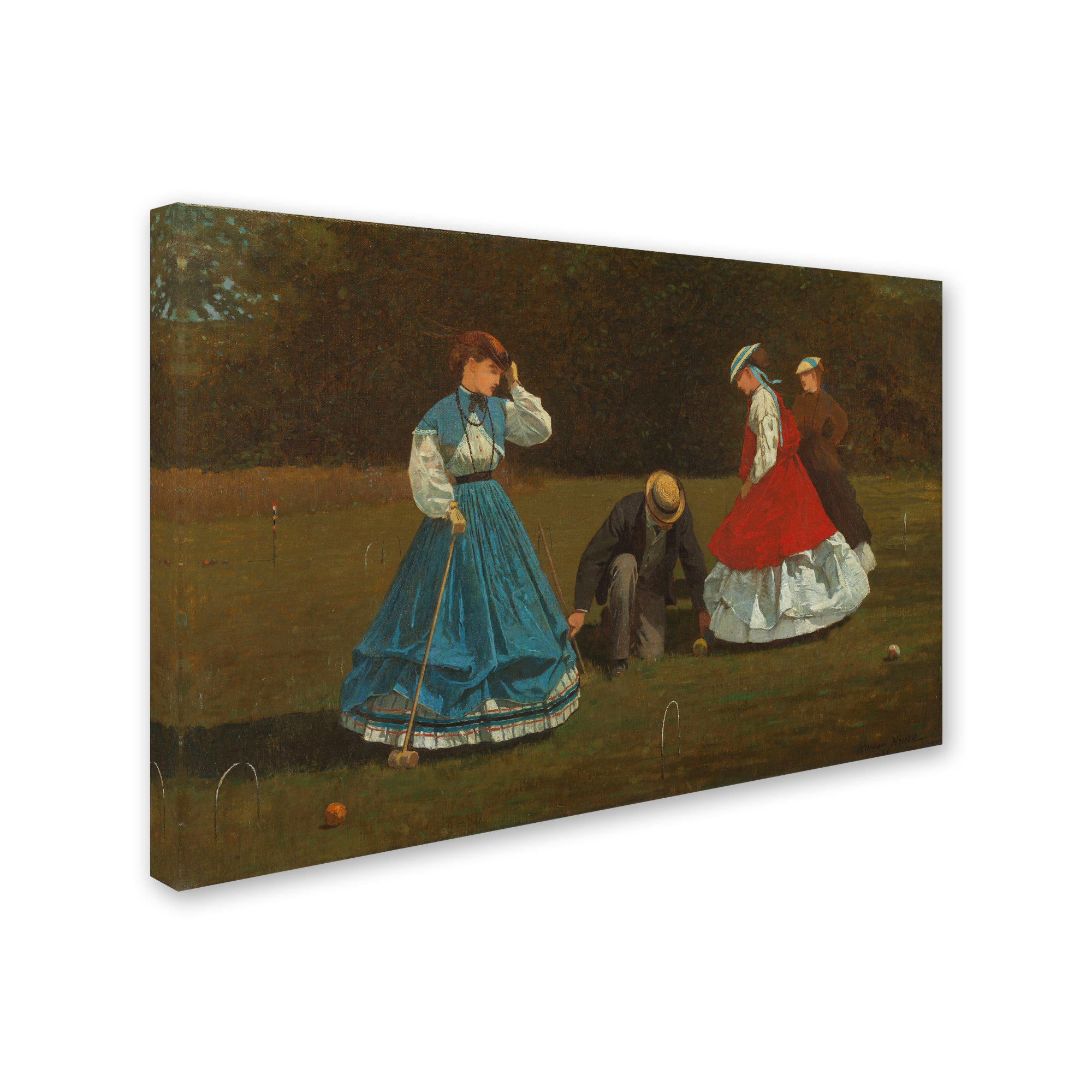 Vault W Artwork 'Croquet Scene' Print on Wrapped Canvas - Wayfair Canada