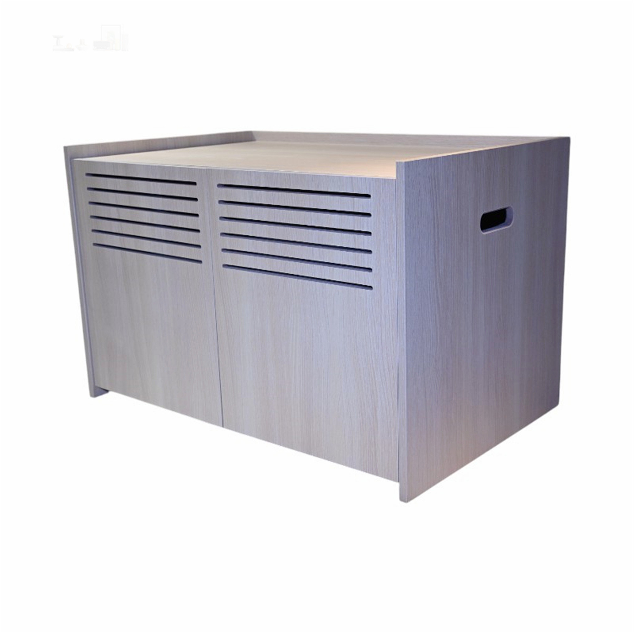 George Oliver Modern Wooden Cat House with Scratching Pad, Spacious ...