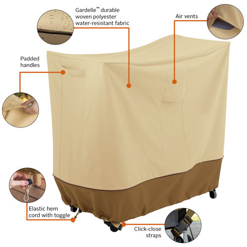 The Twillery Co.® Paulding Water Resistant Bar Cart Cover with 3 Year ...