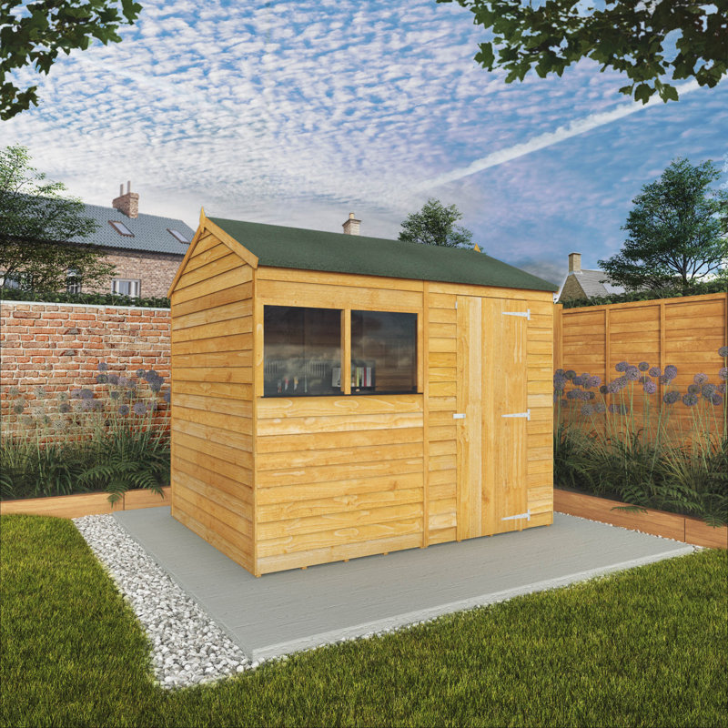 Mercia Garden Products Mercia 8 x 6ft Overlap Reverse Apex Shed ...