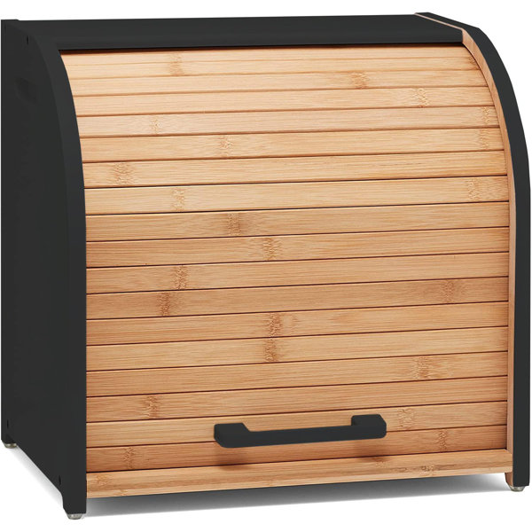 Red Barrel Studio® Bamboo Double Layer Bread Box For Kitchen Countertop ...