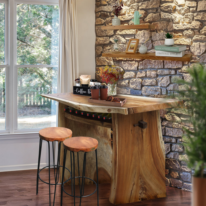 Union Rustic Bourgault Solid Wood Home Bar | Wayfair