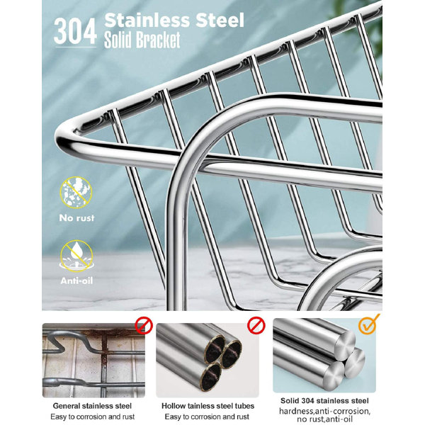 rayintelligent Stainless Steel 2 Tier Dish Rack & Reviews | Wayfair