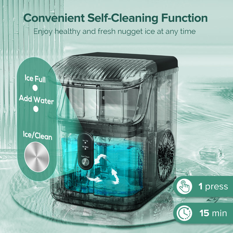 COWSAR 33 lb. Daily Production Nugget Clear Ice Portable Ice Maker ...