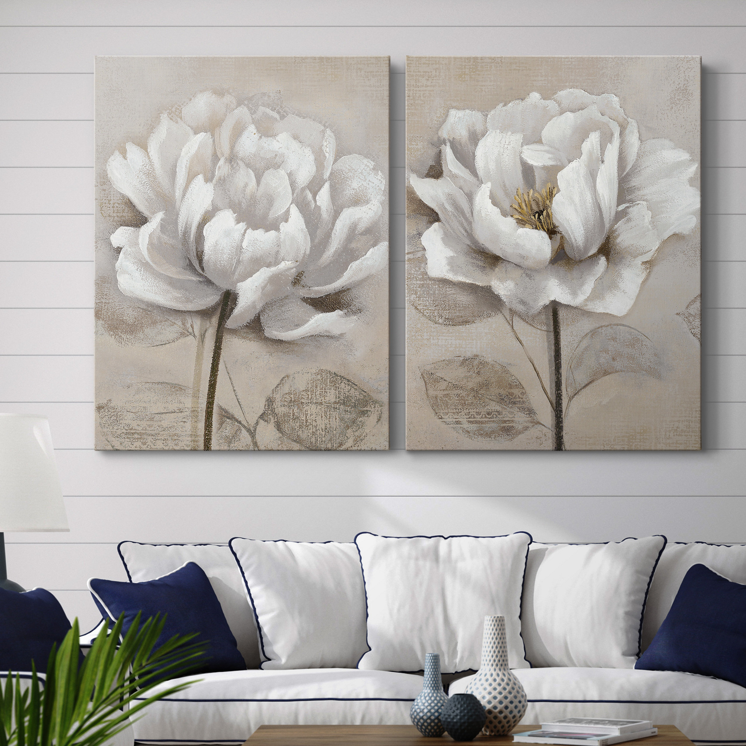 Lark Manor™ "Soft White I" 2-Piece Painting Print Set & Reviews | Wayfair