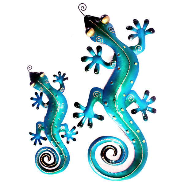 Wrought Studio™ Traditional Iron Gecko Wall Décor & Reviews | Wayfair