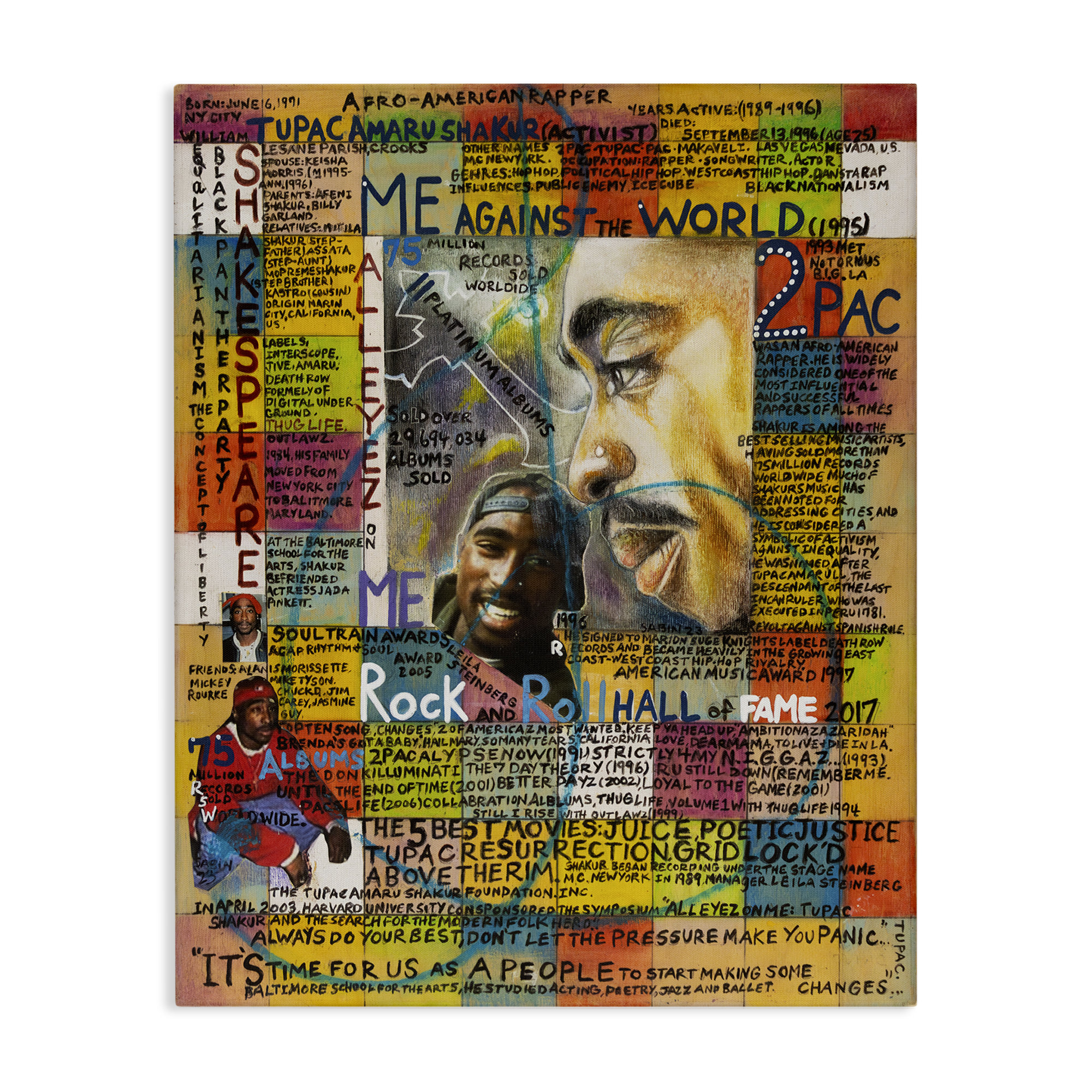 Winston Porter Tupac Musician Collage Canvas Wall Art by Sabin ...