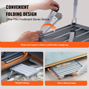 Symple Stuff Aadu 1 - Step Aluminum Lightweight Folding Small Step ...