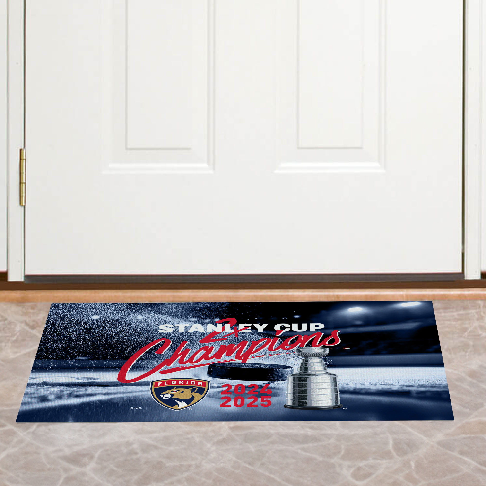 Union Rustic NHL Florida Panthers Champion Washable Rug – Team Logo Mat ...