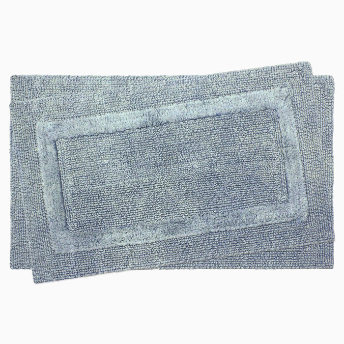 French Connection Hebert Rectangle Cotton Blend 2 piece Bath Rug Set ...