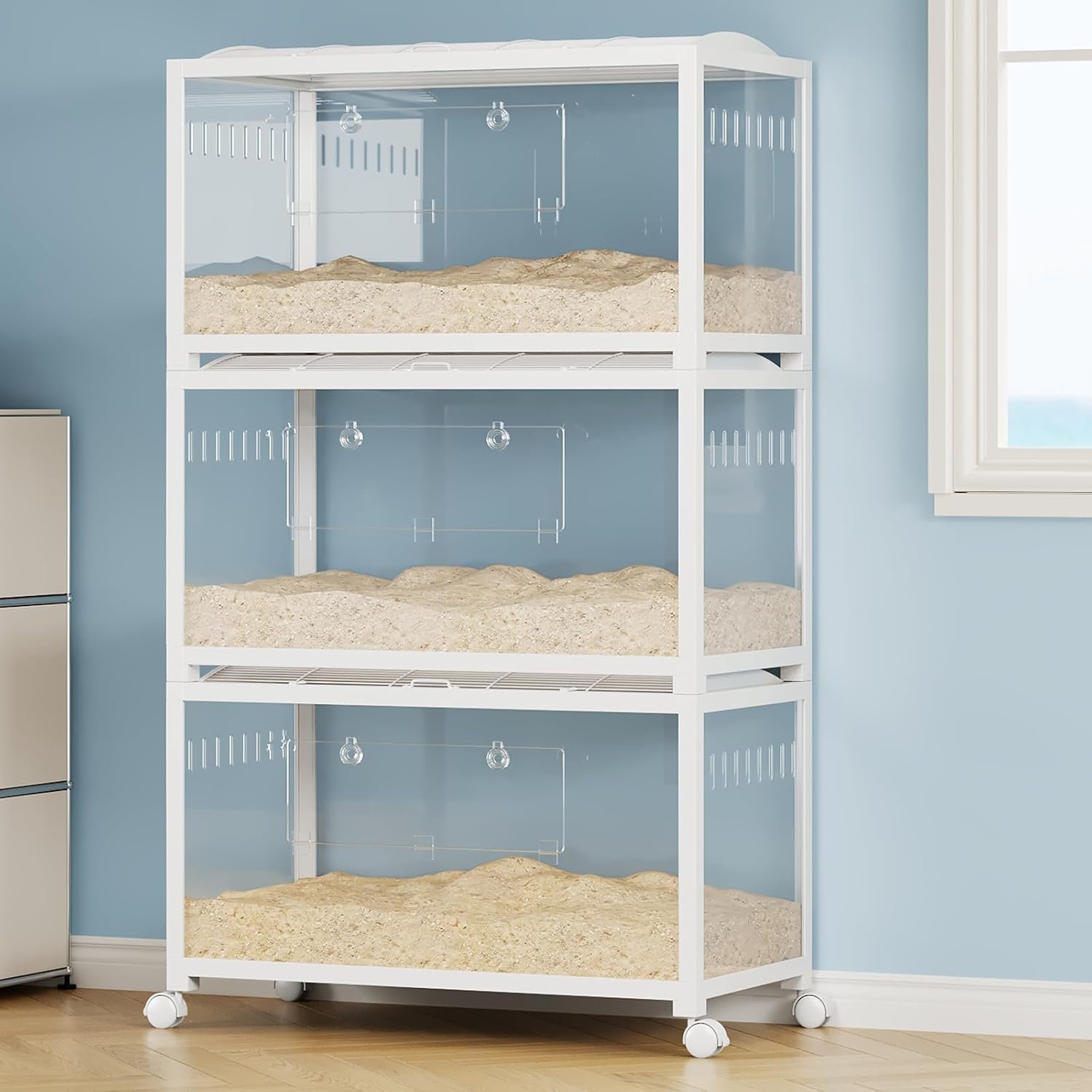 Tucker Murphy Pet™ Hamster Cage, Metal Mice and Rat Habitat with ...