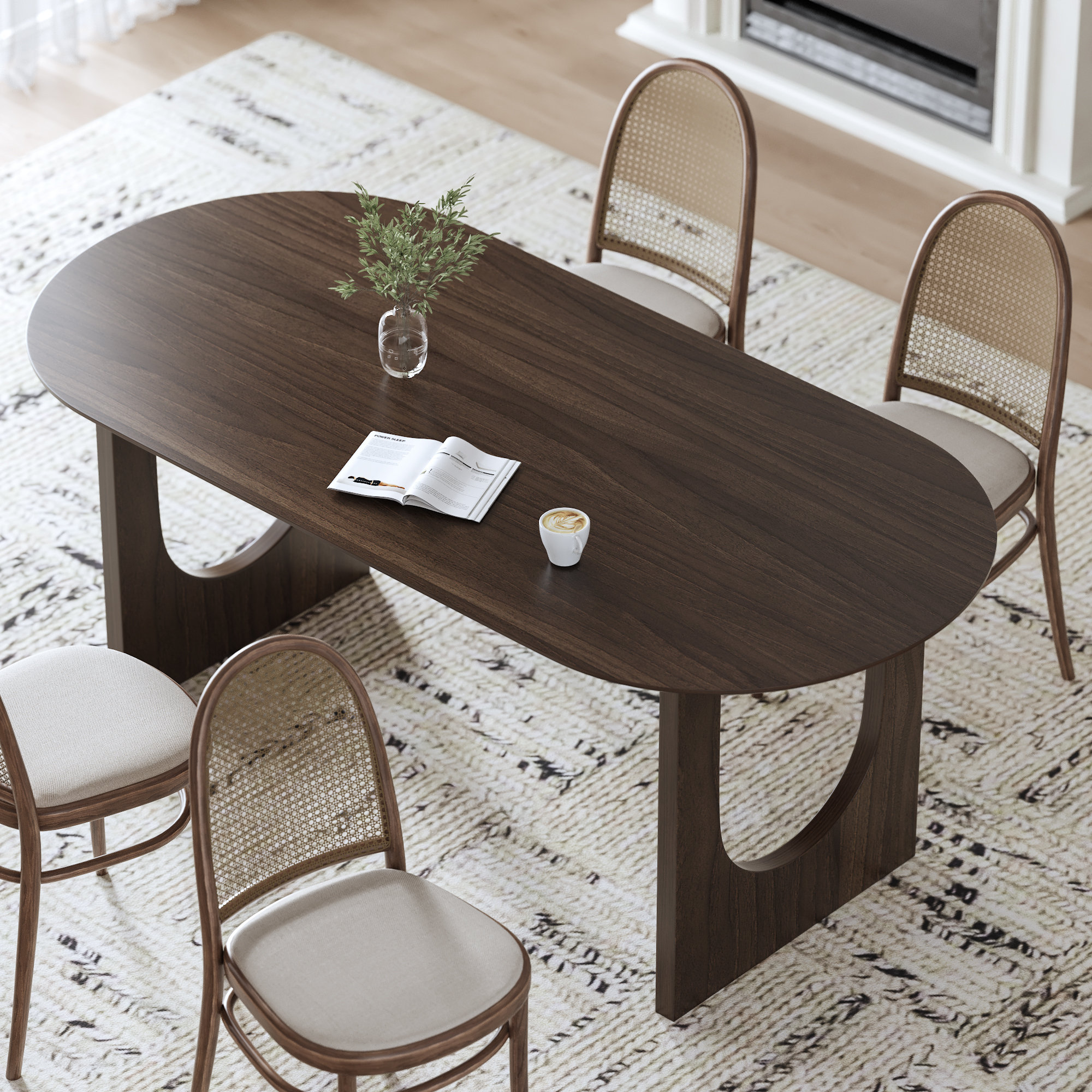 Latitude Run® 67" Soild Wood Dining Table Oval Kitchen Tables | Wayfair
