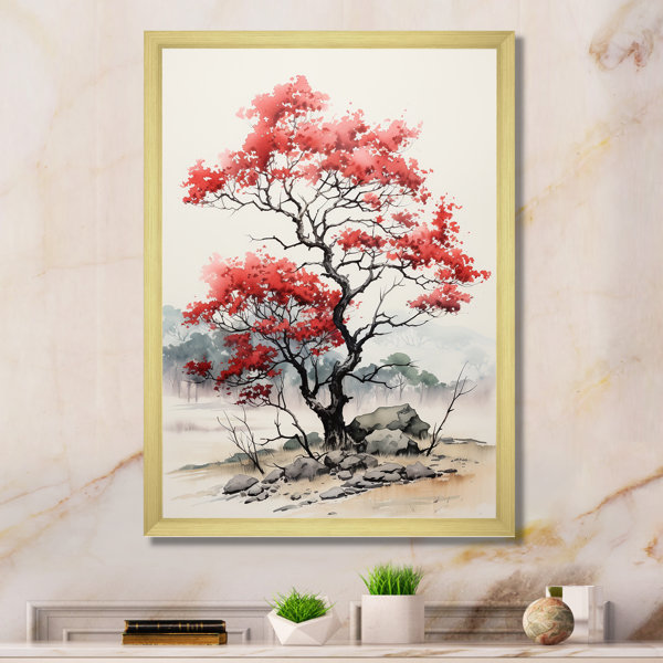 Red Barrel Studio® Minimalism Red Oak Tree Shimmering Autumn ...