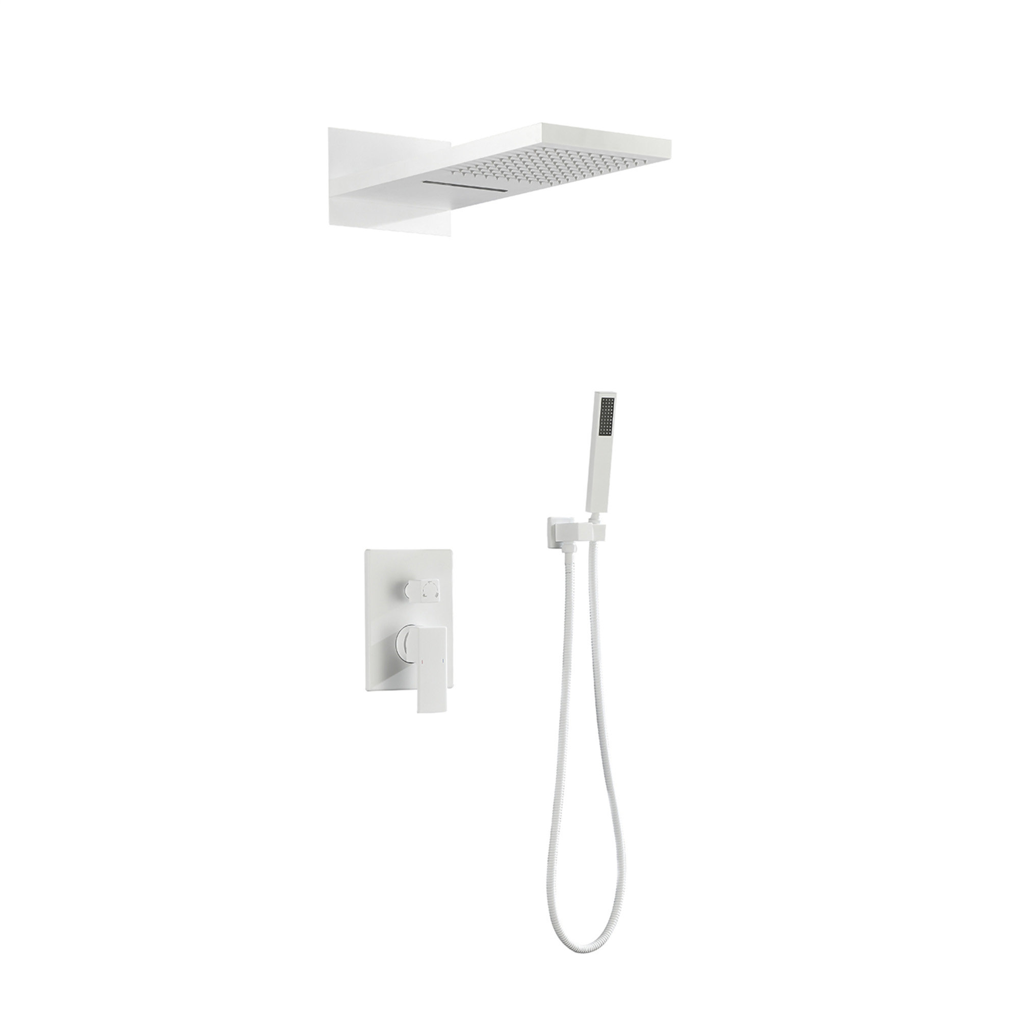 Wenty Wall Mounted Waterfall Rain Shower System | Wayfair