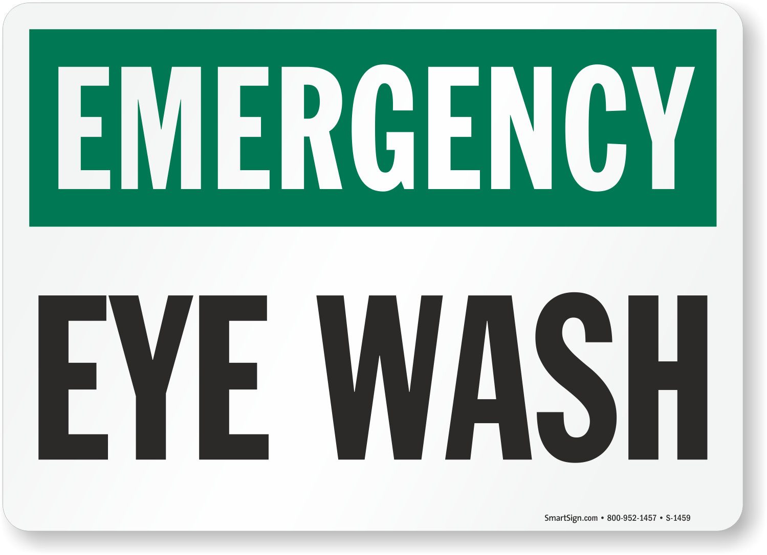 SmartSign Emergency Eye Wash 3M Reflective Label | Wayfair