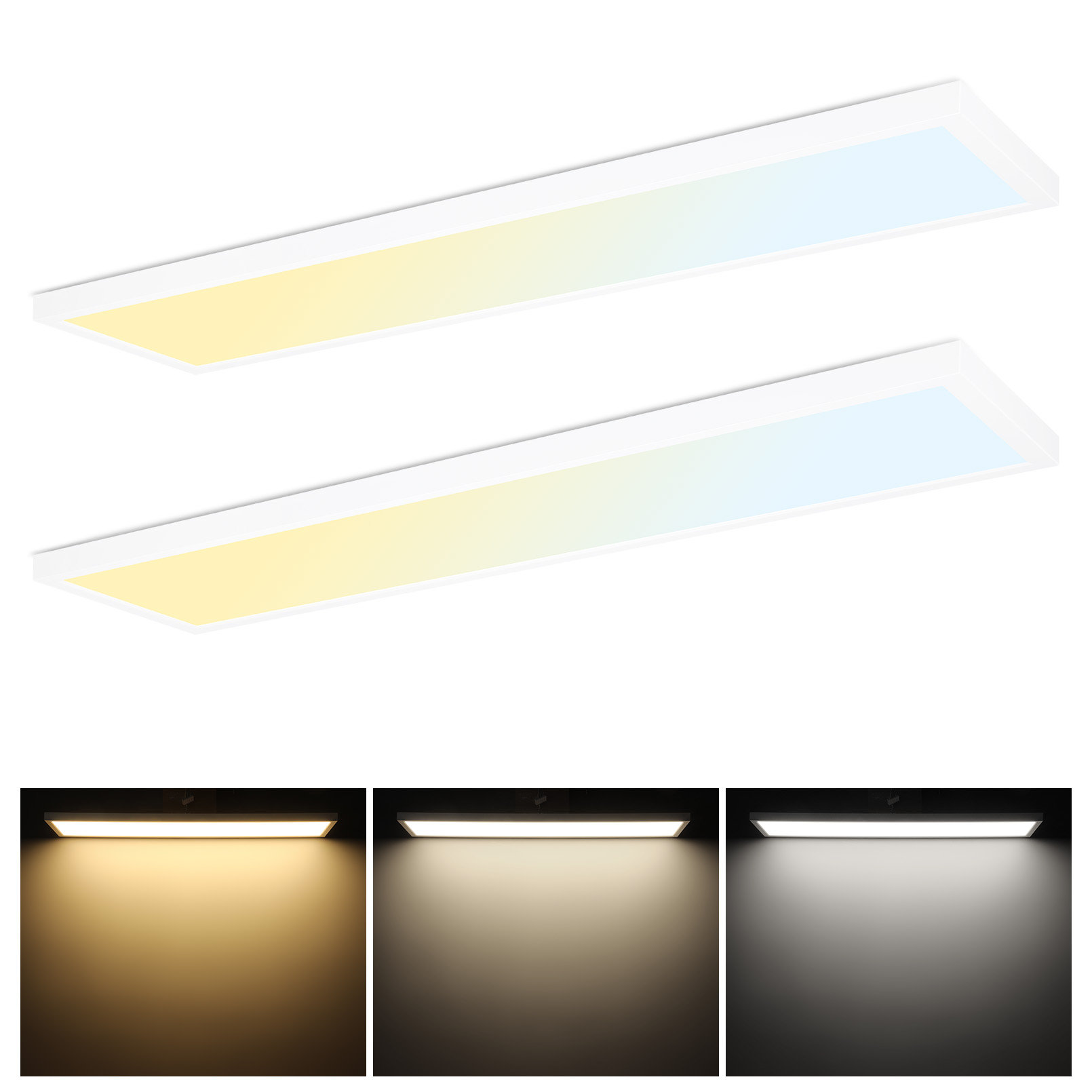 LEDVANS Dimmable Rectangular Flat Panel Ceiling Light | Wayfair