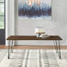 17 Stories Emory Sheesham Grey And Gunmetal Dining Table With Live-Edge ...