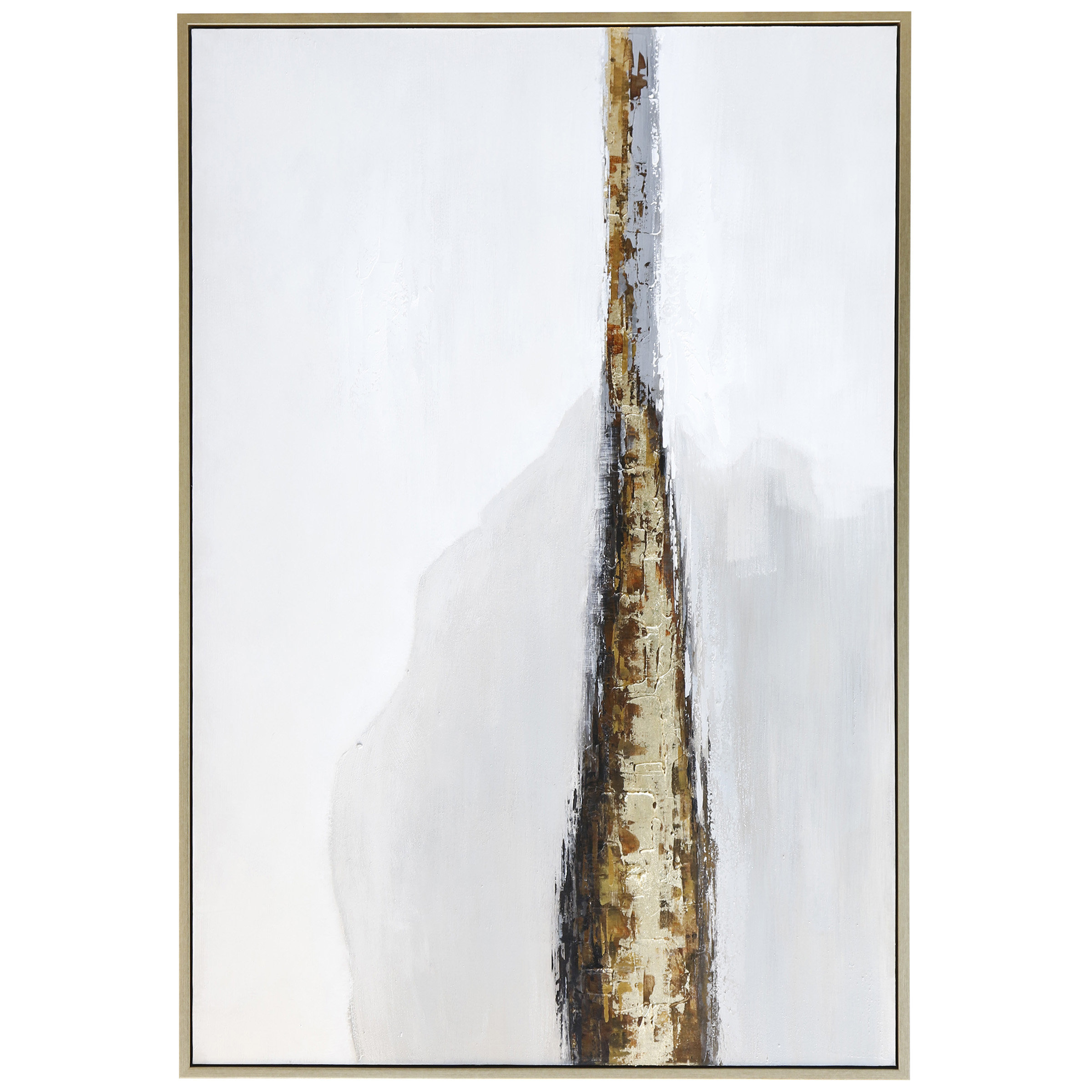 Harp and Finial Lineation Framed Canvas Art - Hand Painted Abstract - 1 ...