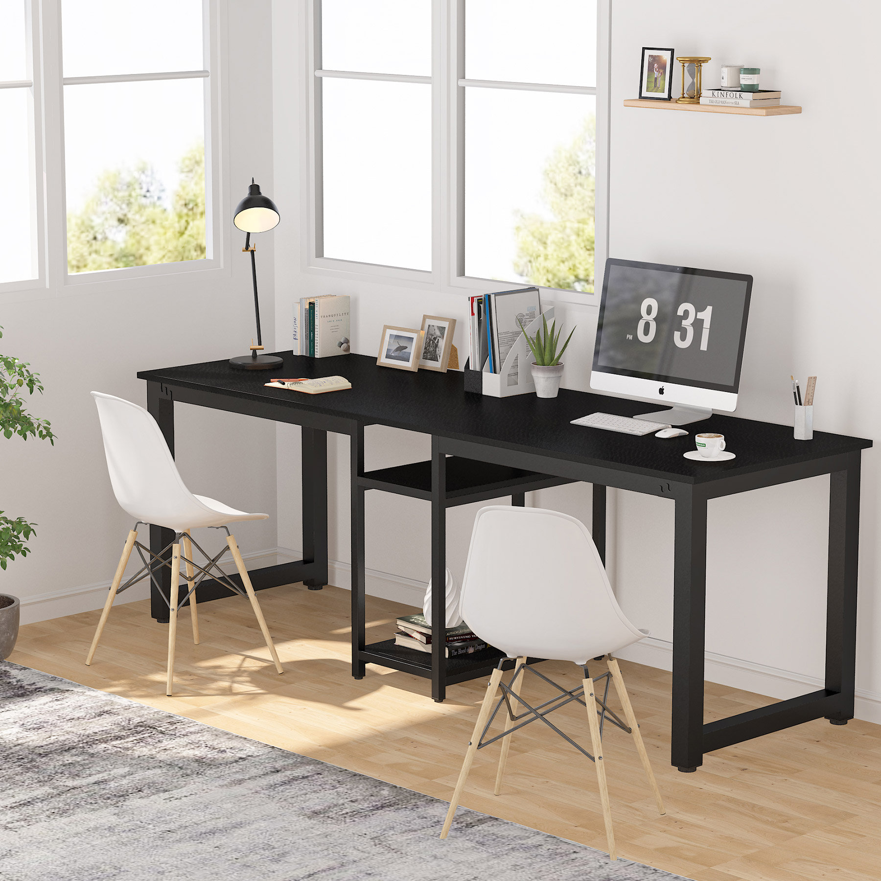 Blue Elephant Davidjames Commercial Use 200Cm W Rectangle Computer Desk ...