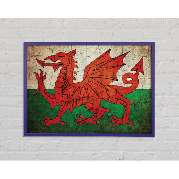 Happy Larry Welsh Dragon 2 Framed Print | Wayfair.co.uk