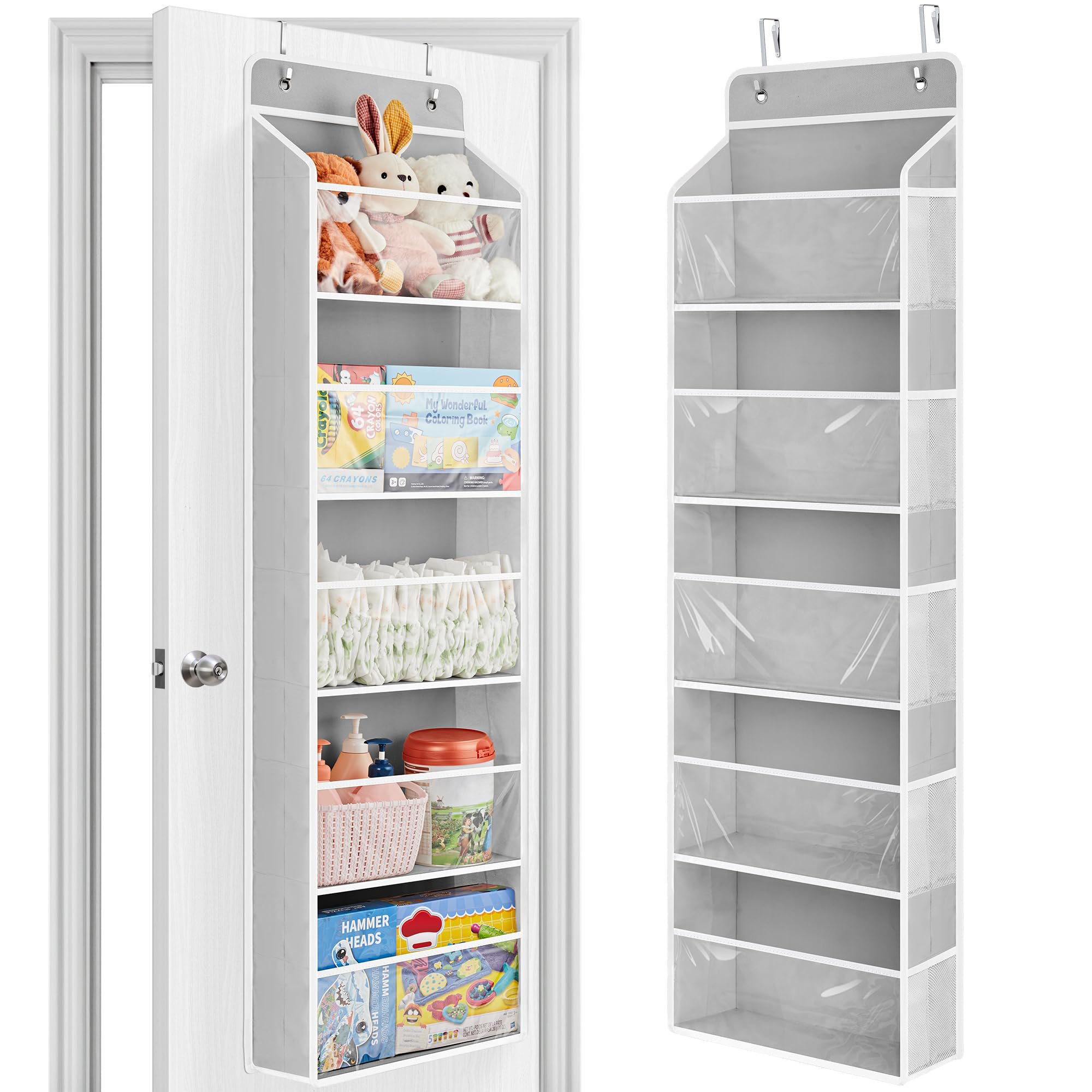 Hokku Designs Toy Stuffed Animal Storage, Over The Door Organizer W ...