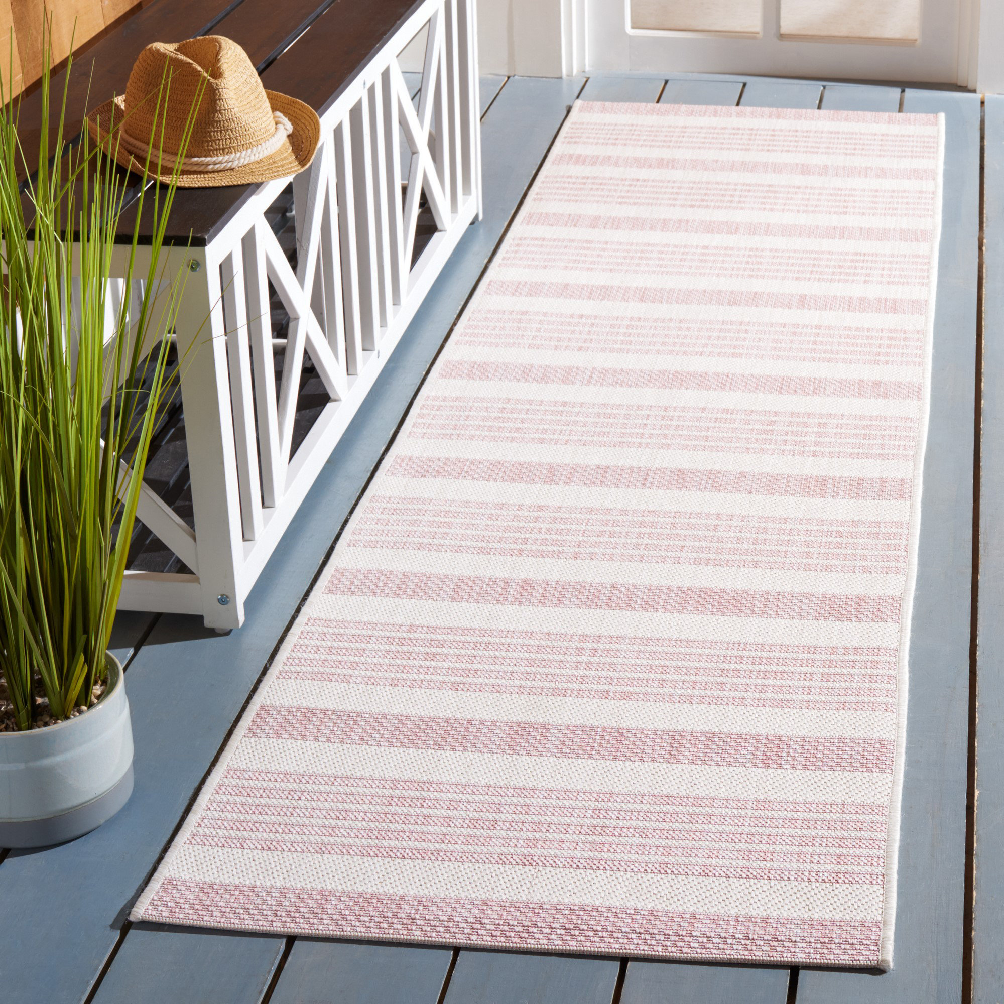 Breakwater Bay Ketilfrith Performance Striped Rug & Reviews | Wayfair