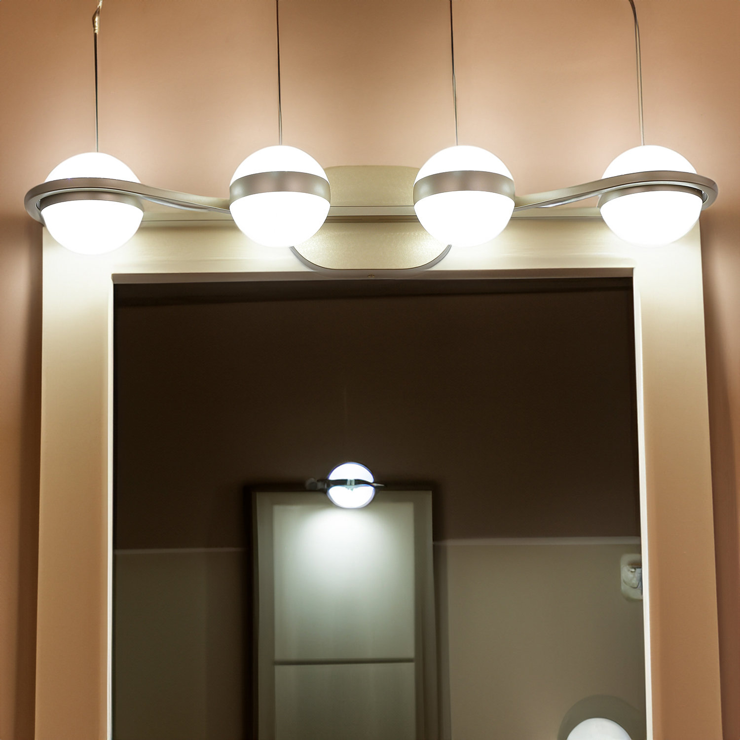 Mercer41 Modern Led 4 Lights Bathroom Vanity Lights Bursh Gold ...