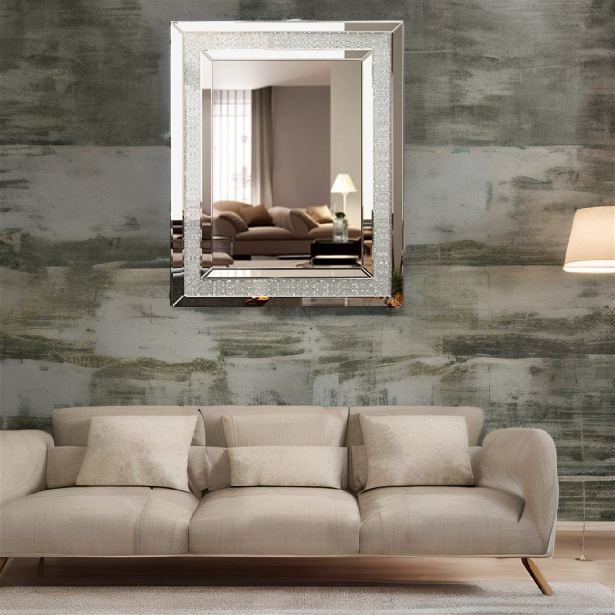 Latitude Run® Large Wall-mounted Decorative Rectangular Wall Mirror ...