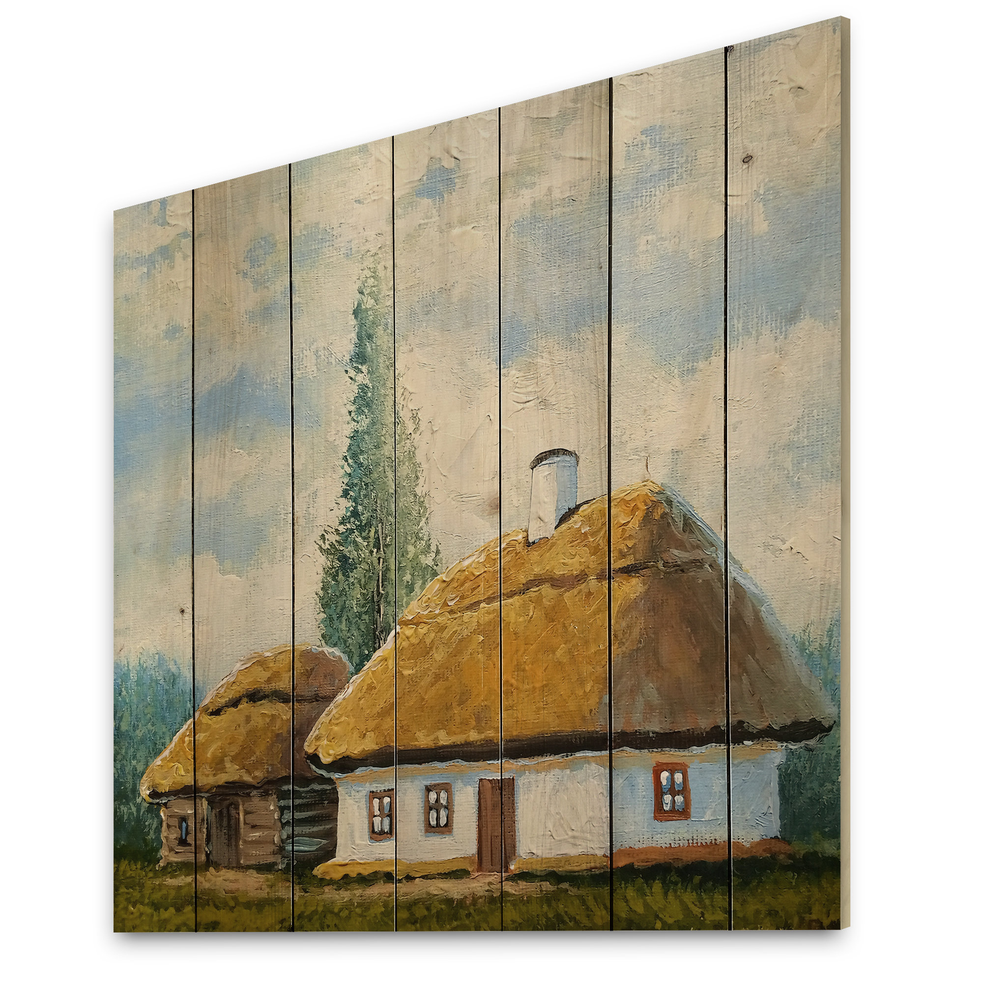 August Grove® Traditional House In The Village VII - Traditional Wood ...