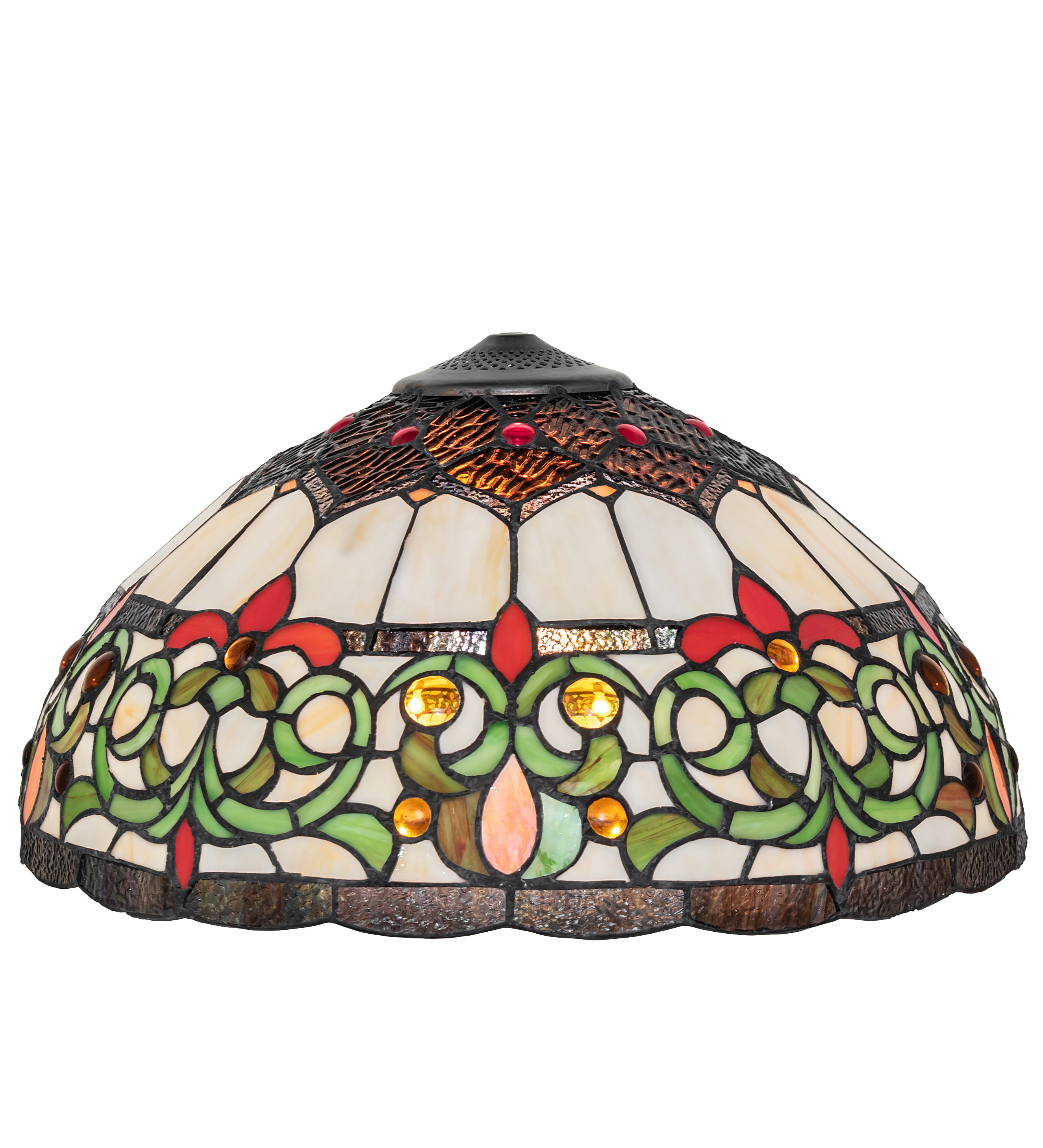 Meyda Lighting Creole 9" H x 18" W Glass Bowl Lamp Shade ( Spider ) in ...