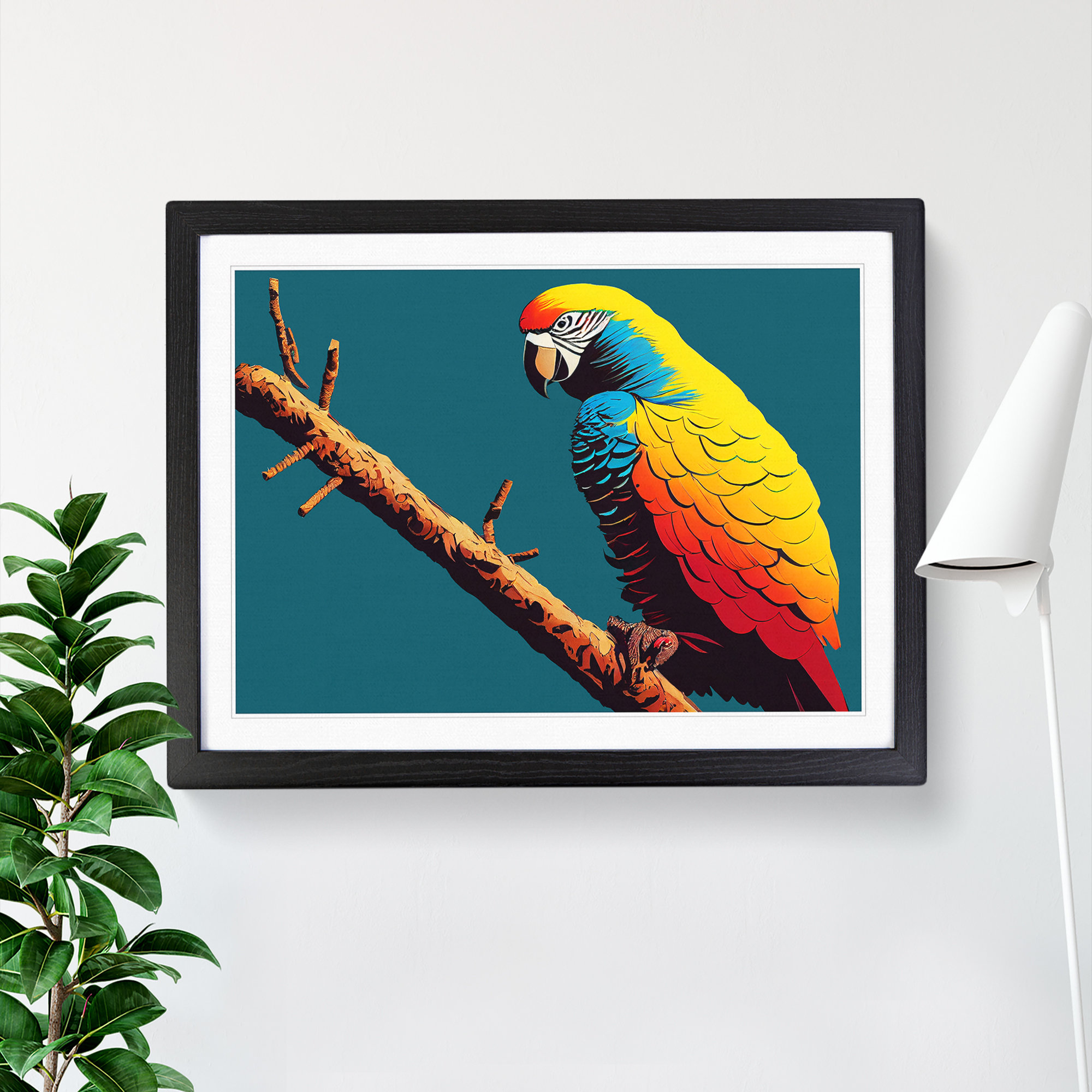 17 Stories Modern Parrot Art - Picture Frame Graphic Art | Wayfair.co.uk