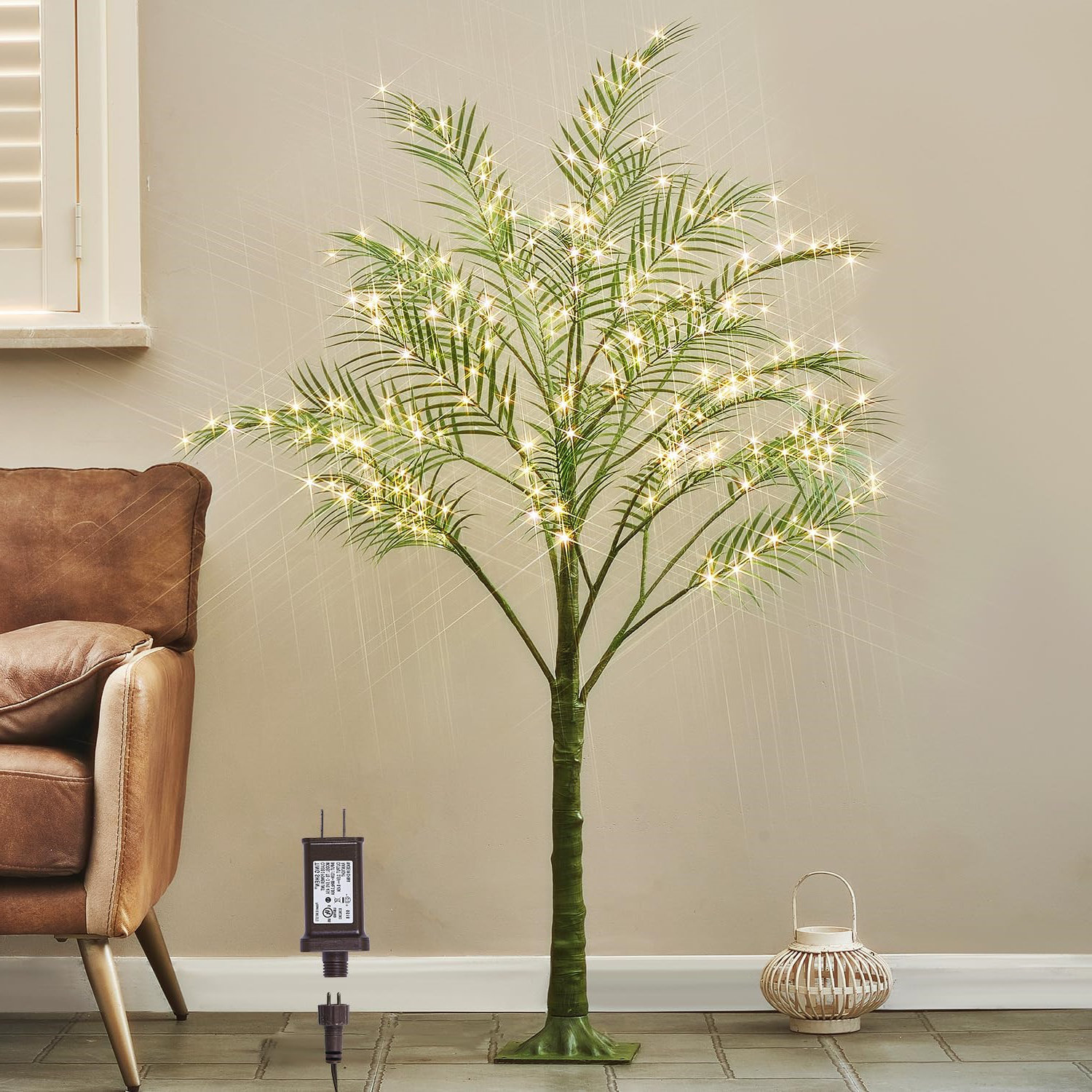 Primrue 4FT Palm Tree with 240 LED Fairy Lights | Wayfair