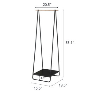 Yamazaki Home Tower Freestanding Coat Hanger Clothes Rack With Shelf ...