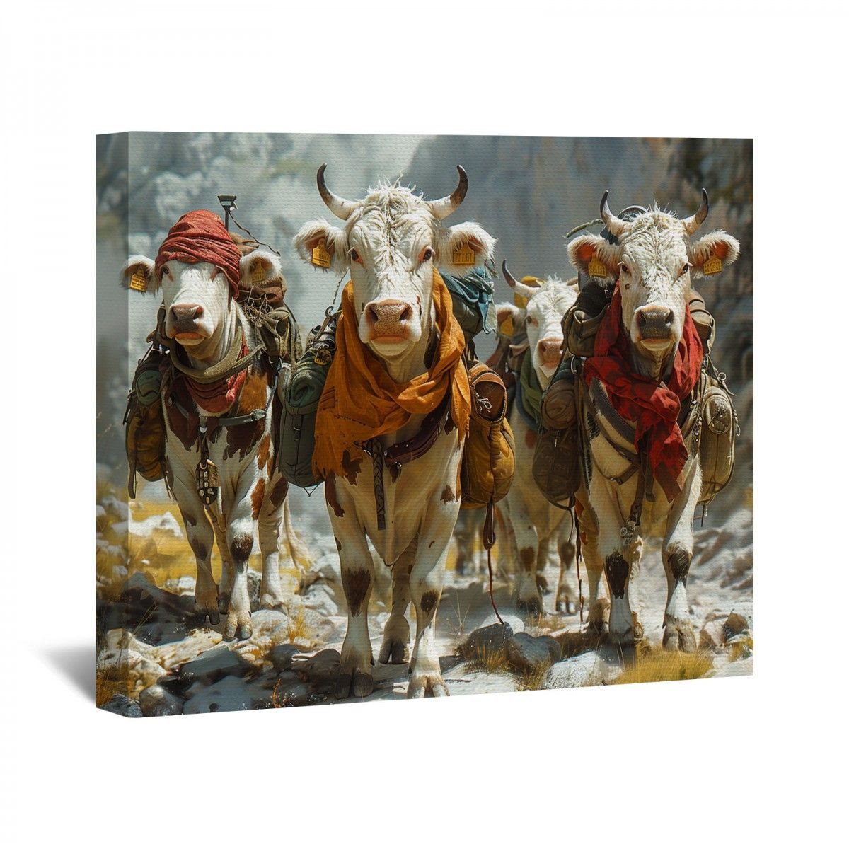 Red Barrel Studio Cattle Caravan Framed On Canvas Print - Wayfair Canada