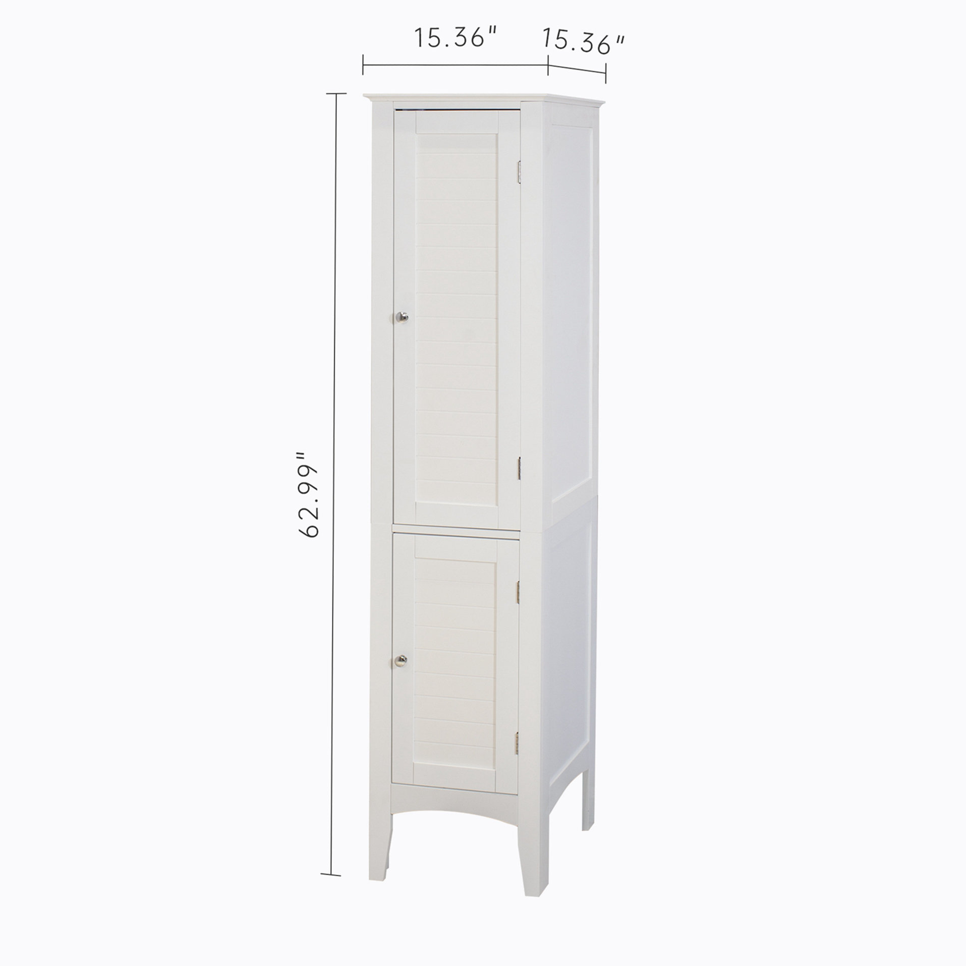 Winston Porter Renaye Tall Narrow Tower Freestanding Cabinet with 2 ...