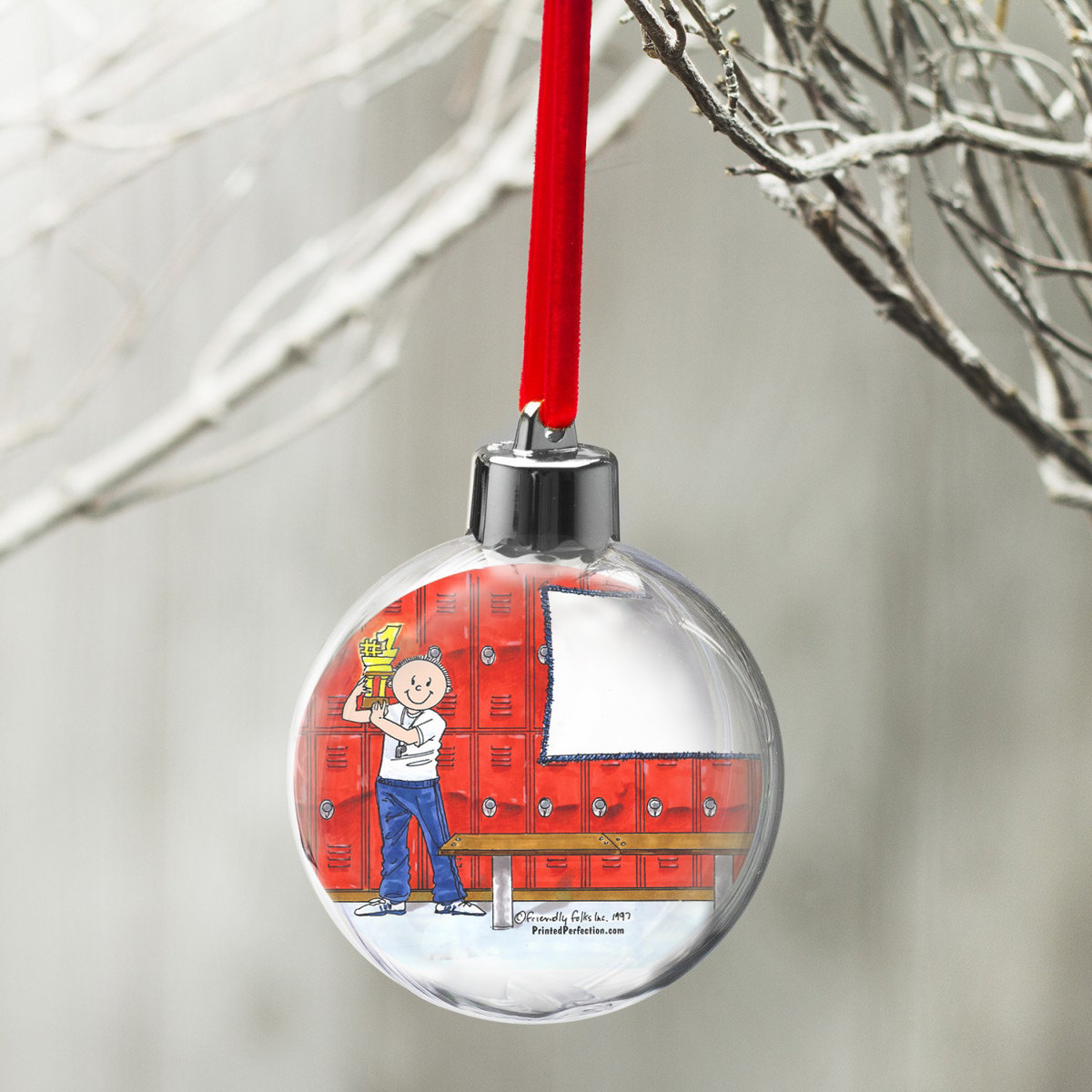 Printed Perfection Personalized Coach - Male Christmas Bulb Ornament ...