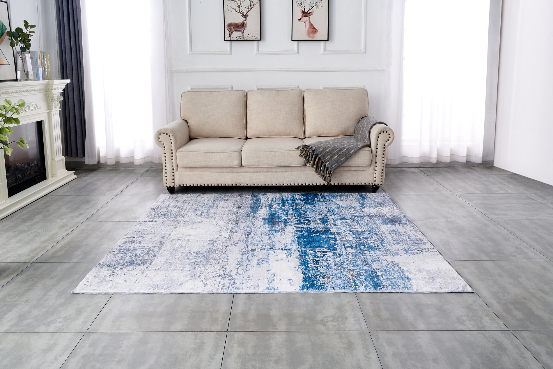 World Menagerie Medora "Zara Contemporary" Washable Super Soft Area Rug ...