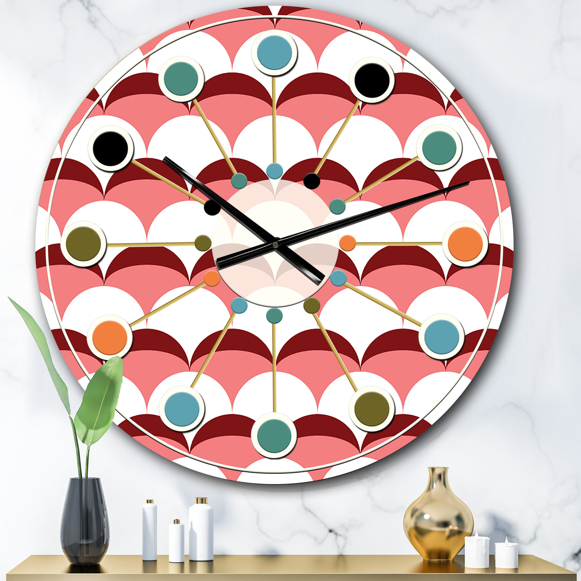East Urban Home Geometrical Retro Design V - Mid-Century Modern wall ...