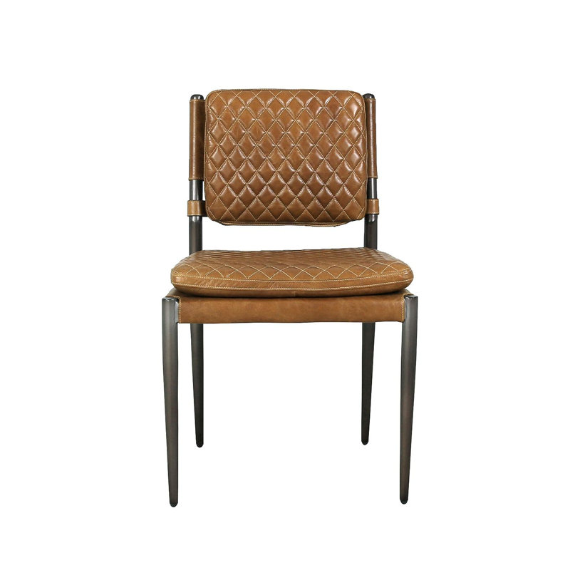 Pasargad Vicenza Leather Side Chair | Wayfair