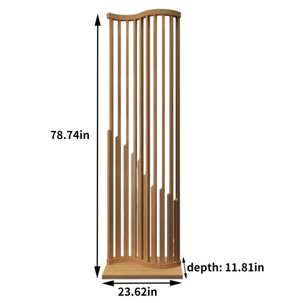 Sleek Surface Designs Curved Nan Bamboo Screen Divider | Wayfair