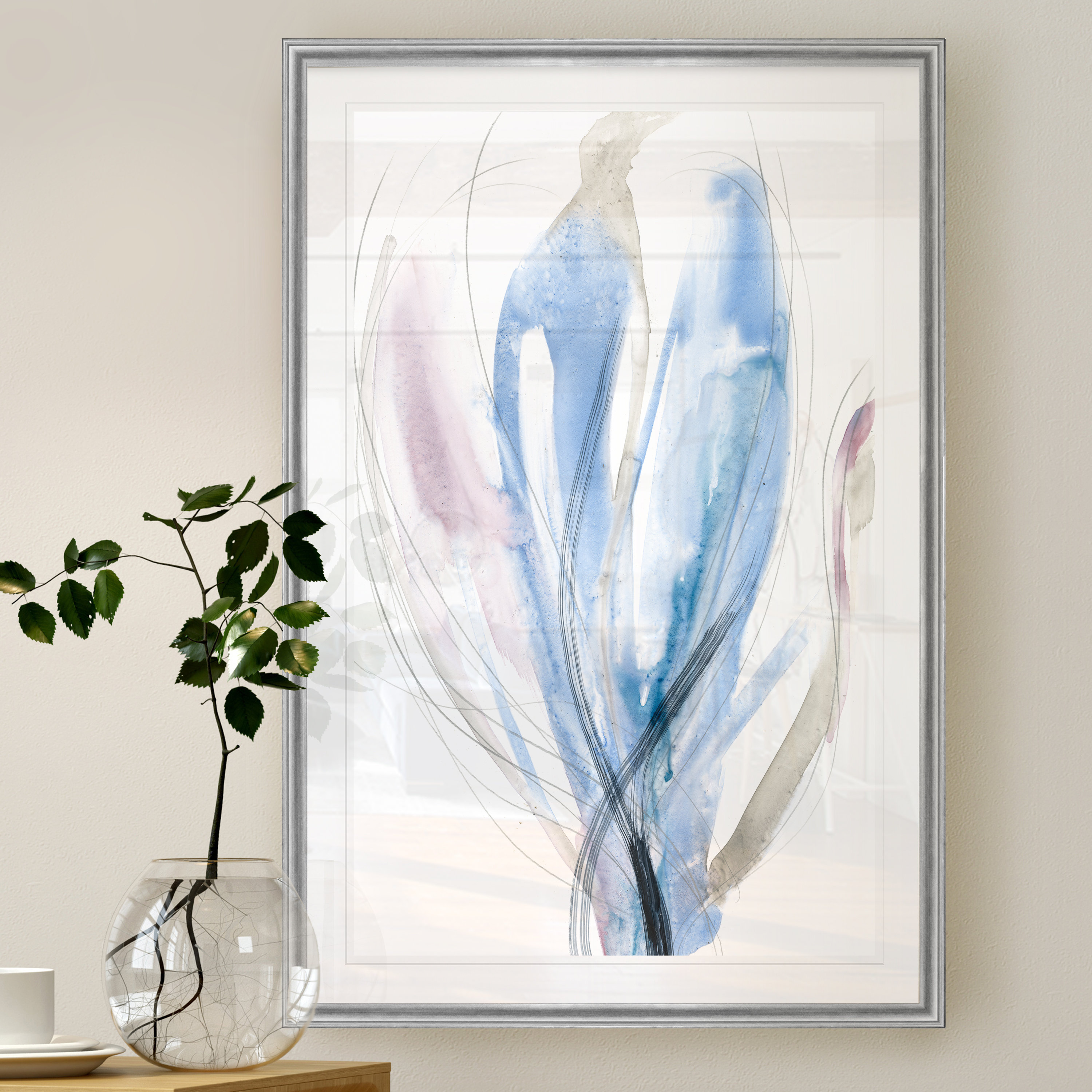 Orren Ellis 'Azure Vortex II' - Painting Print on Canvas | Wayfair