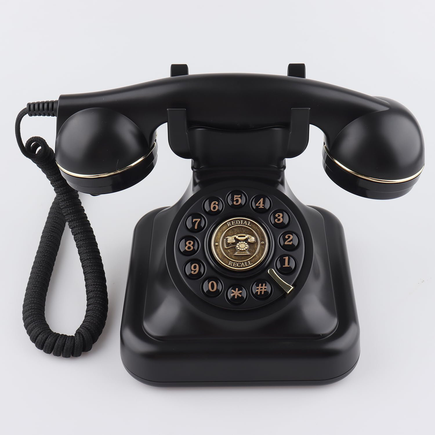 Red Barrel Studio Vintage Corded Landline Phone with Classic Metal Bell ...
