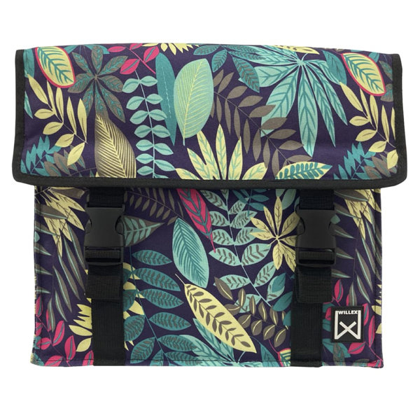 vidaXL Willex Bicycle Double Bag City Forest 34L Green | Wayfair.co.uk