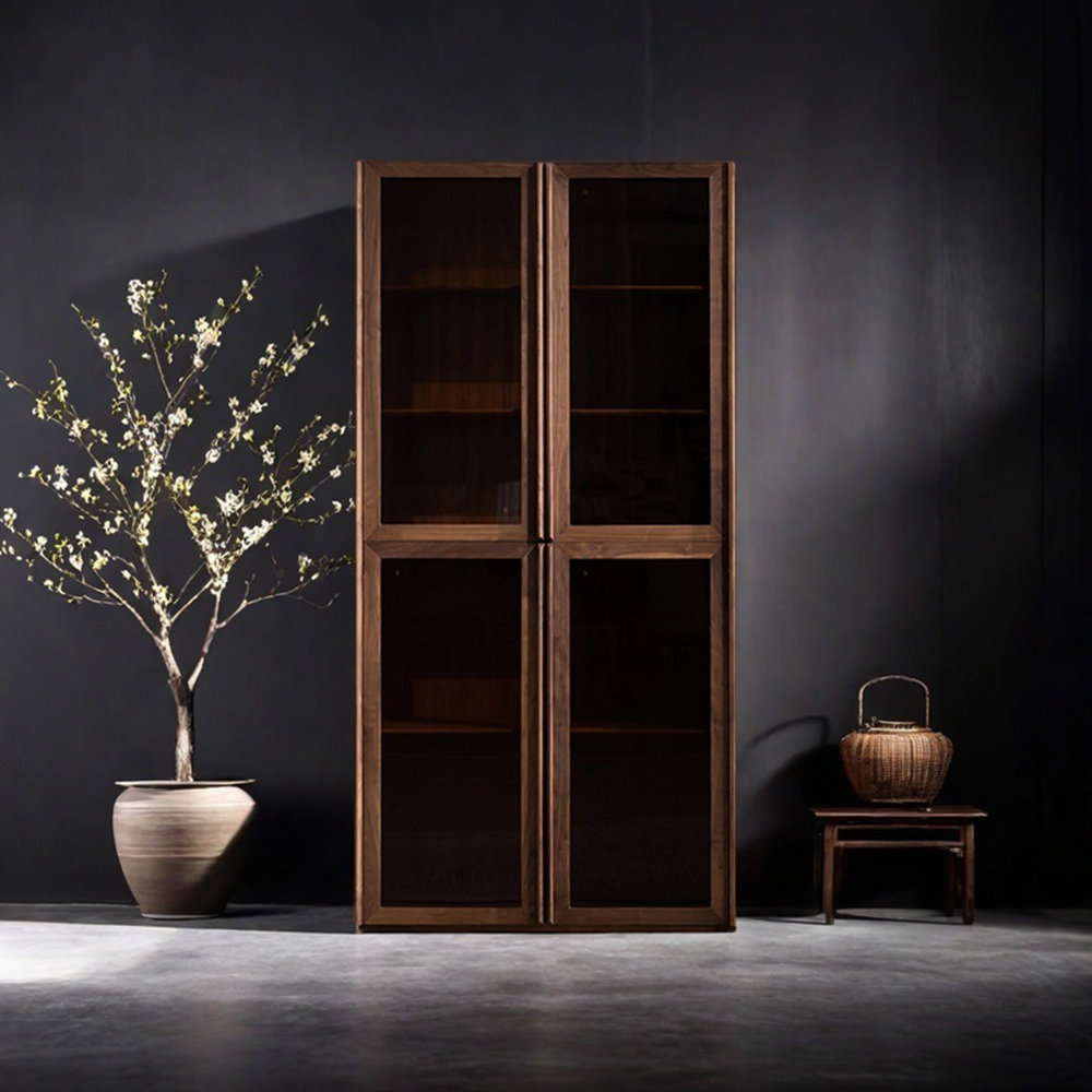 Kaoloupin Black walnut high end bookcase | Wayfair