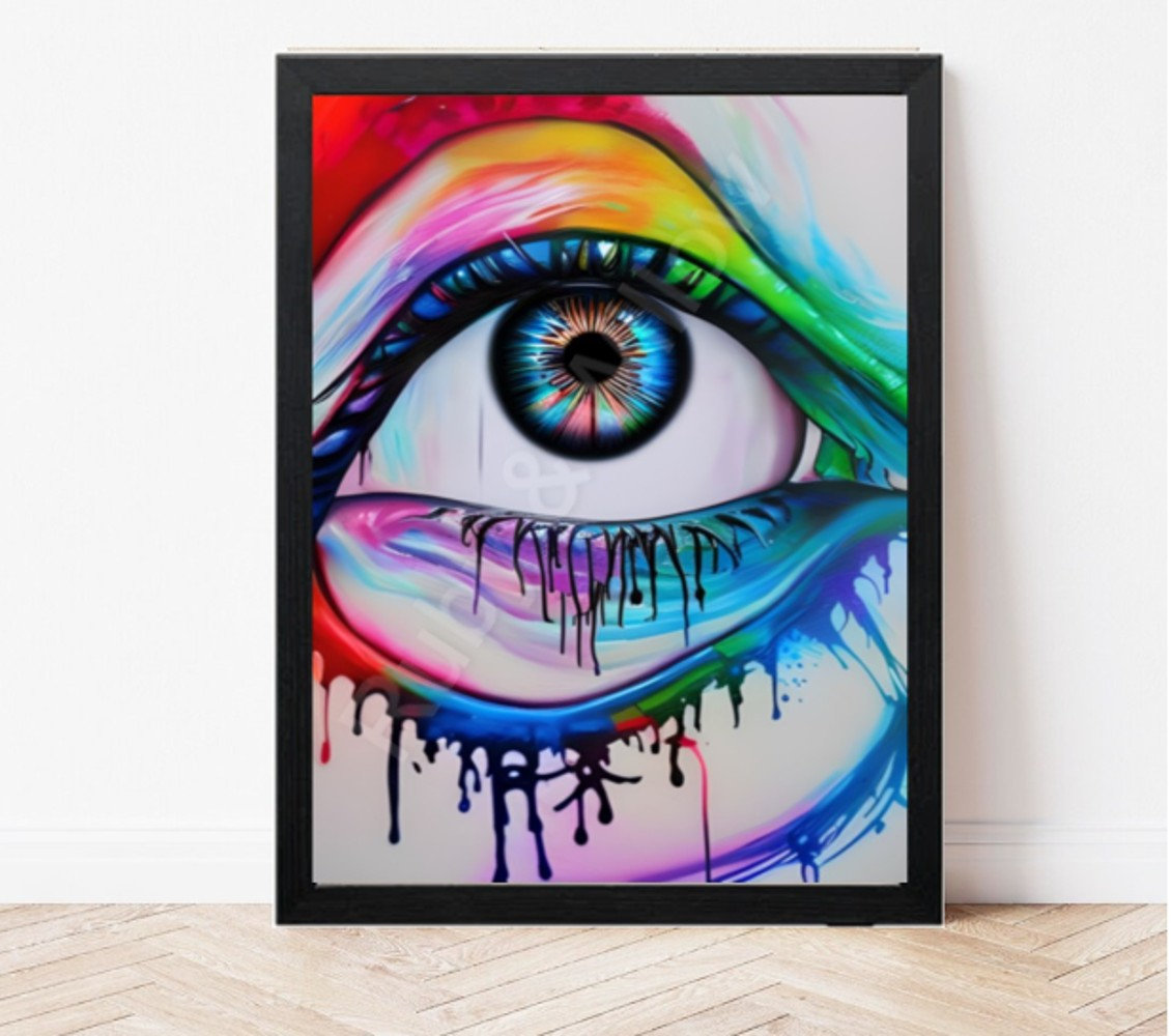Marlow Home Co. Dripping Eye - Colourful Eye Wall Art - Eye Pop Art ...