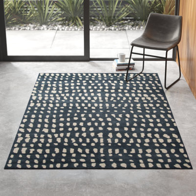 Glory Hand Tufted Wool Navy/White Rug & Reviews | AllModern